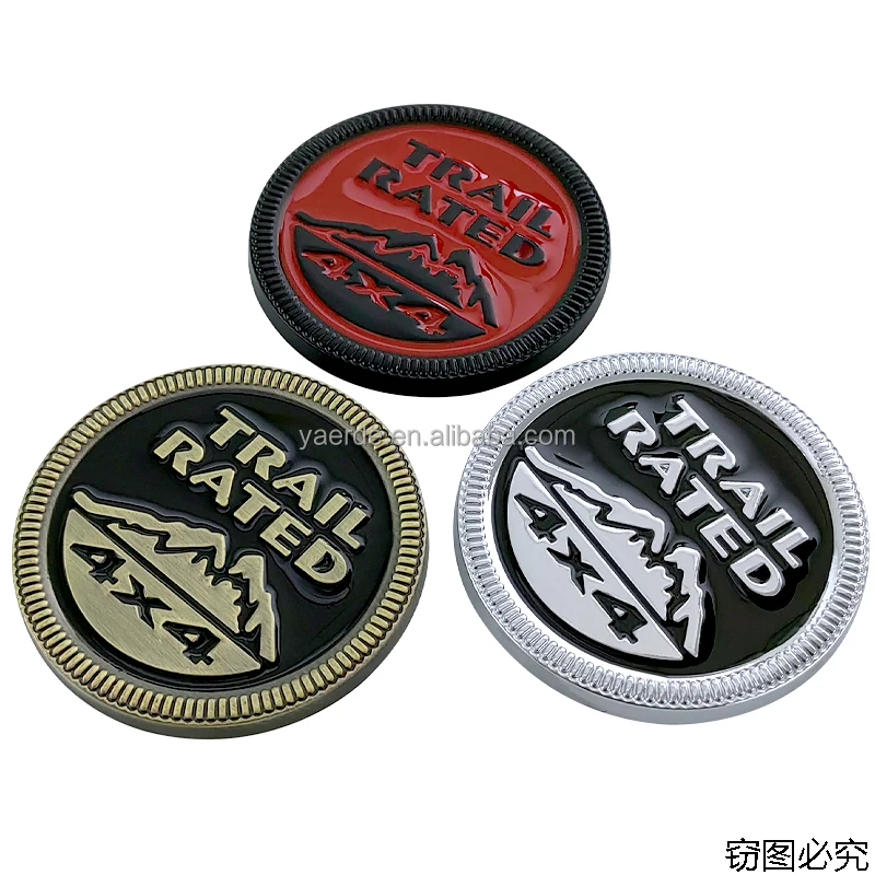 Metal 3d Sport Wrap Car Decals 4x4 Trail Rated Stickers Custom Stickers ...