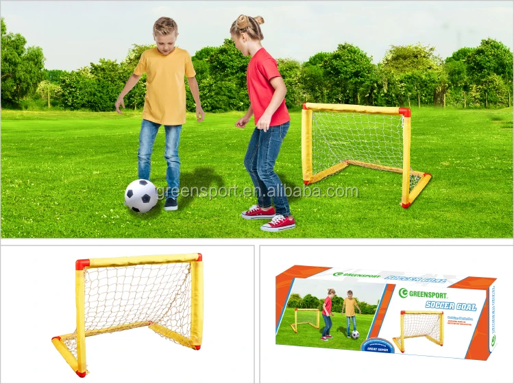 Portable Football Goal Plastic Mini Soccer Goal Set With Goal Net For ...