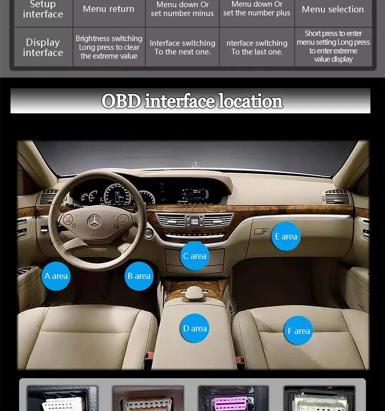 Navihua Obdx1 Car Smart Upgrade X1 Multifunction Digital Gaugge Meter ...