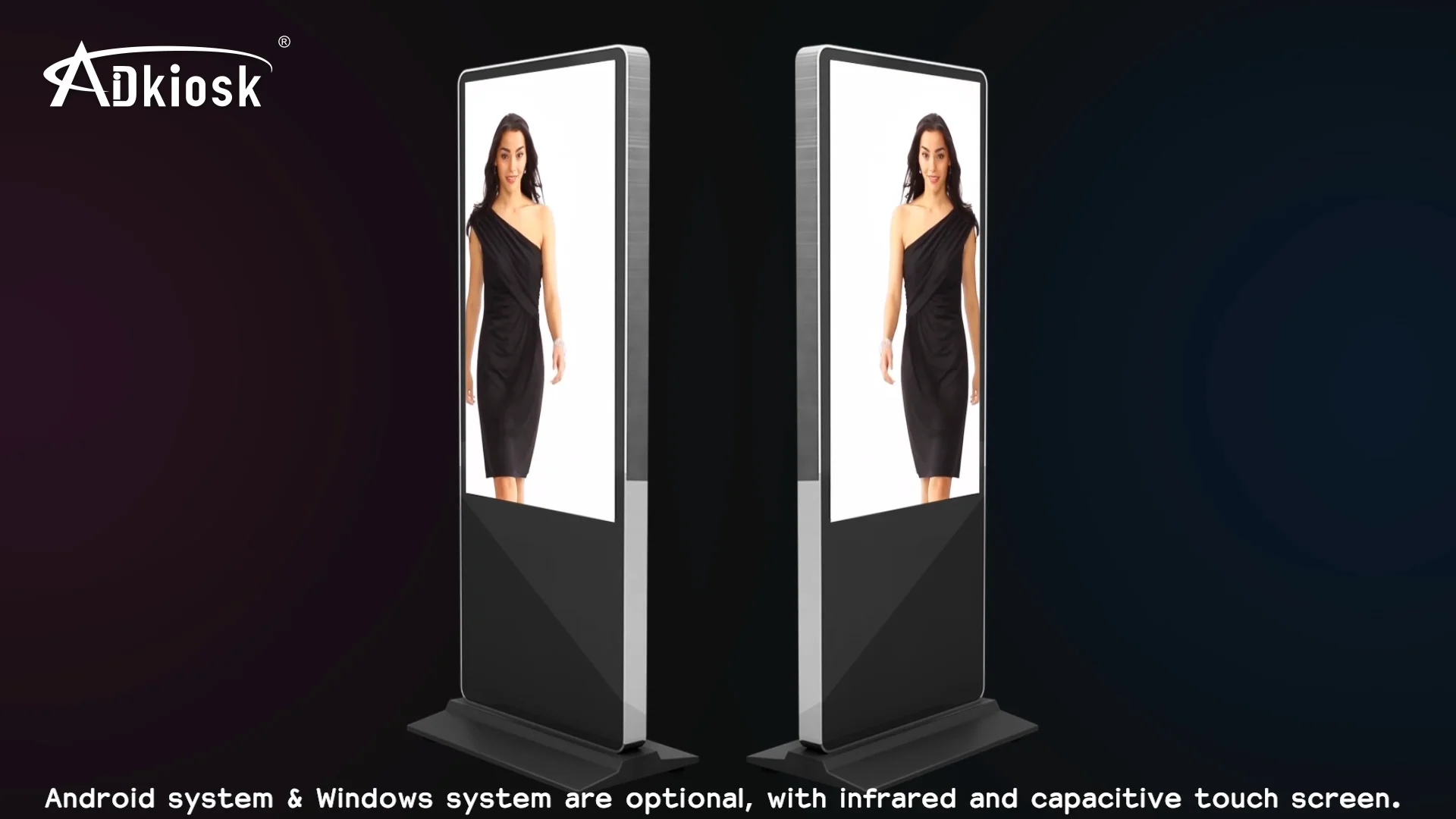 43 Inch Standalone Lcd Video Advertising Display Indoor Advertising Led ...