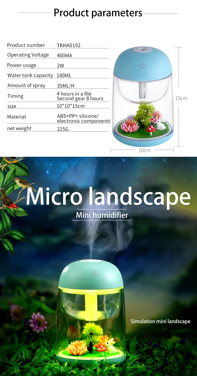 Humidifier Miniature Landscape-Blue デポー