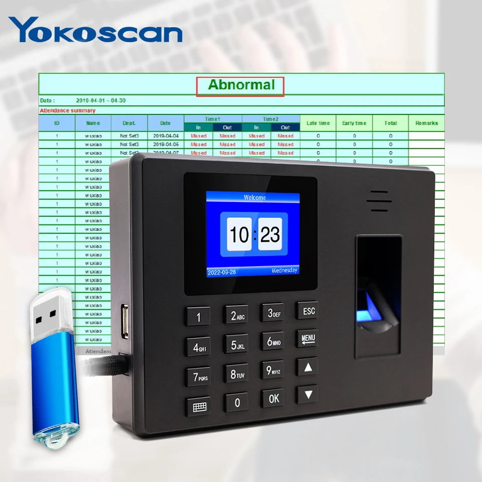 F06 Fingerprint Time Attendance Machine Biometric Recorder F06 For ...