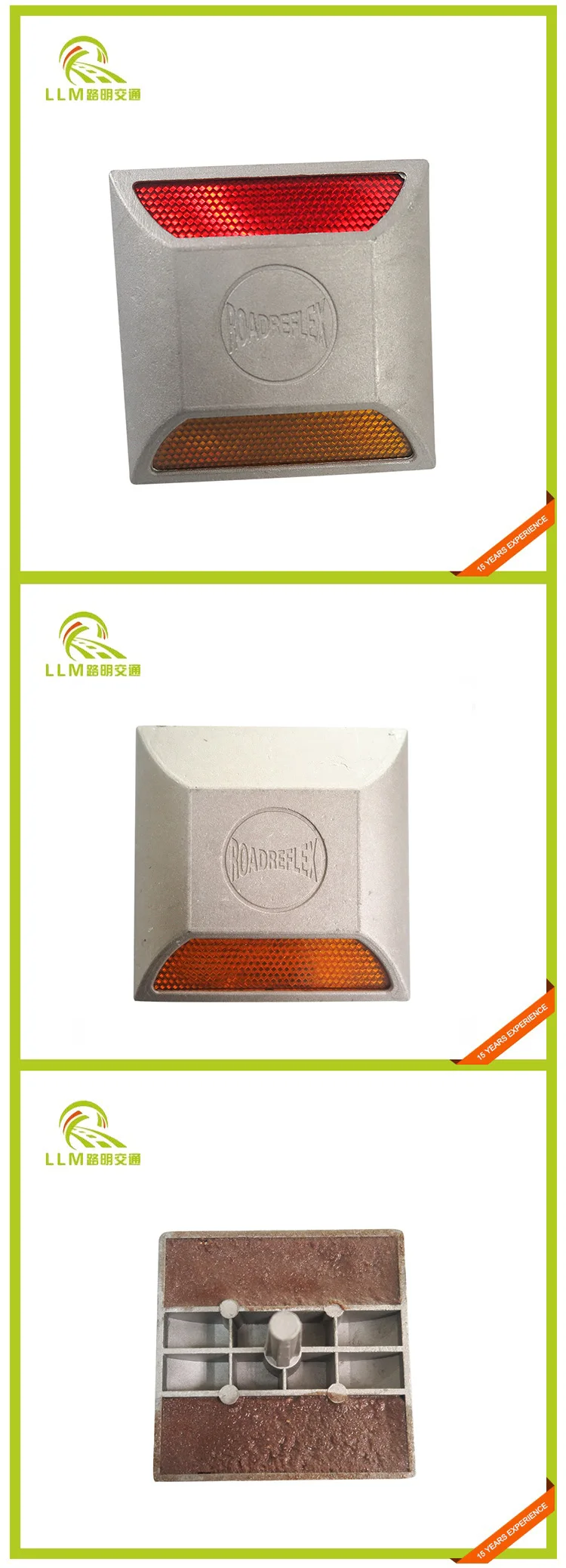 Aluminum Roadside Pathway Reflective Cat Eyes Road Stud Signs Reflector ...