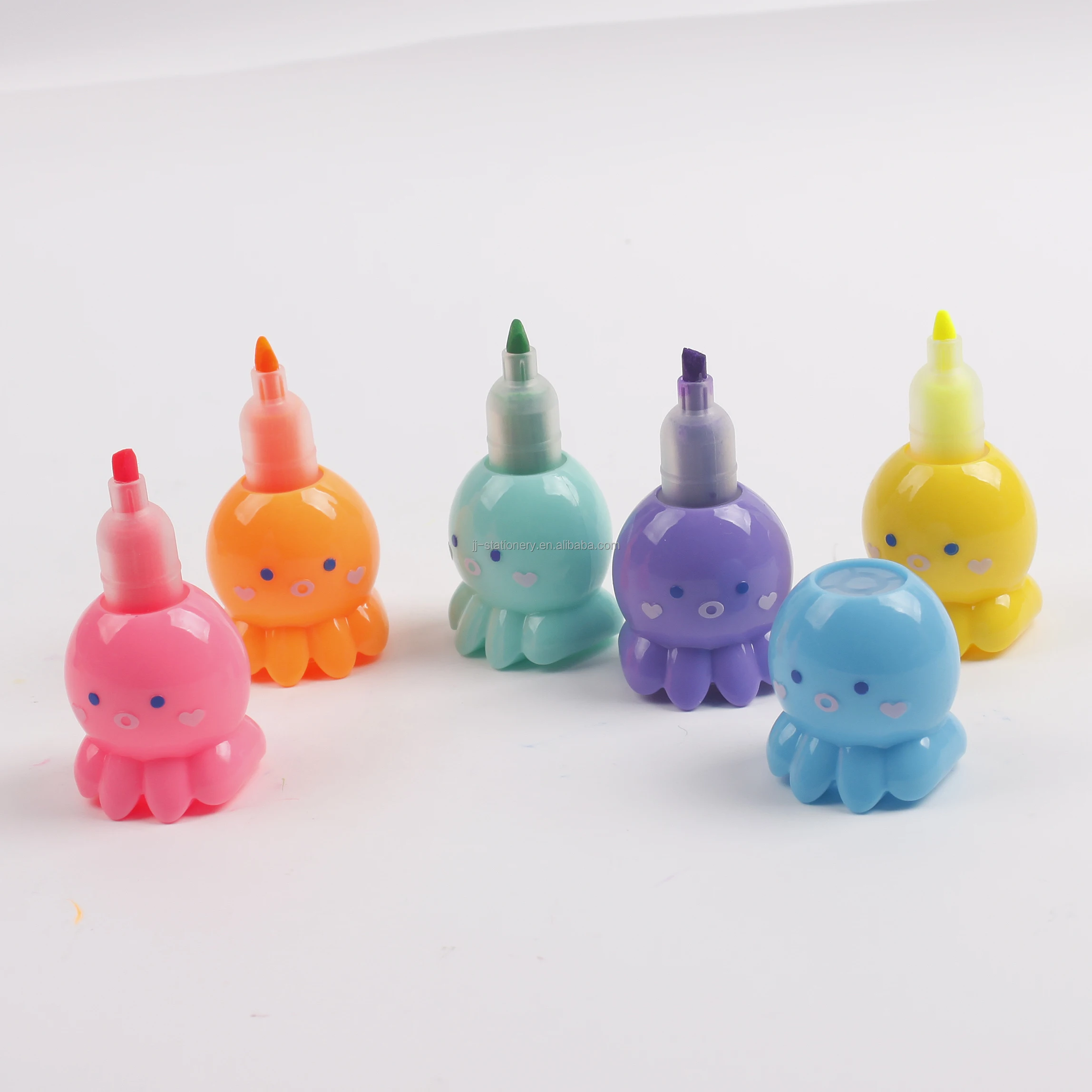 H-tone Stackable Highlighter Cute Animal Shape Cute Mini Highlighter ...