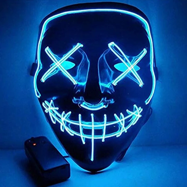 Led Halloween Masks Light Up Rave Masks For Festival Cosplay Costume ...