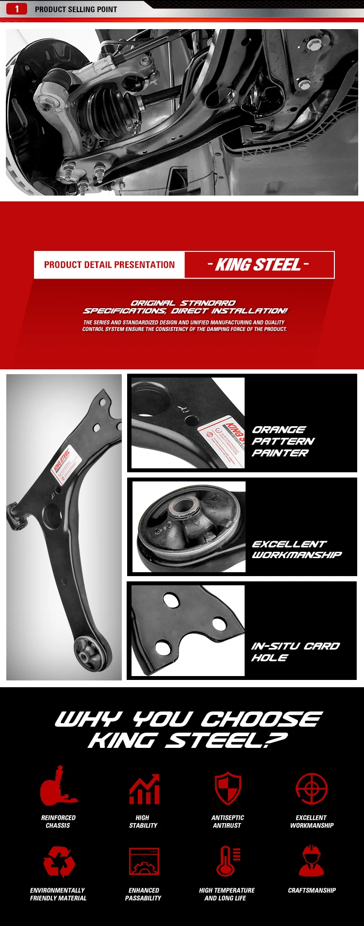 Kinsteel Auto Spare Parts - Suspension Arm OEM for Suzuki Celerio