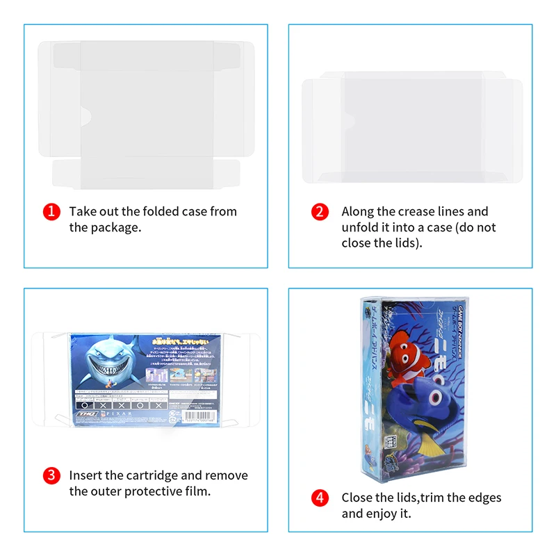 Clear Plastic Game Carts - Protect & Display GBA Cartridges