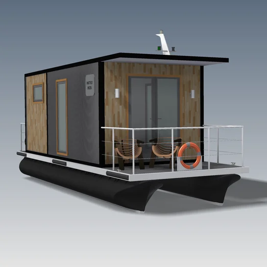 Modern Container Housing Powerboat Houseboat Floating Hotel Fishing ...