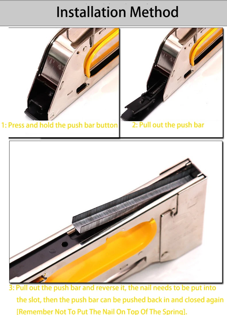 Manual Yard Stapler U-shaped Nail Shot Nail Gun Advertising Door Shaped ...