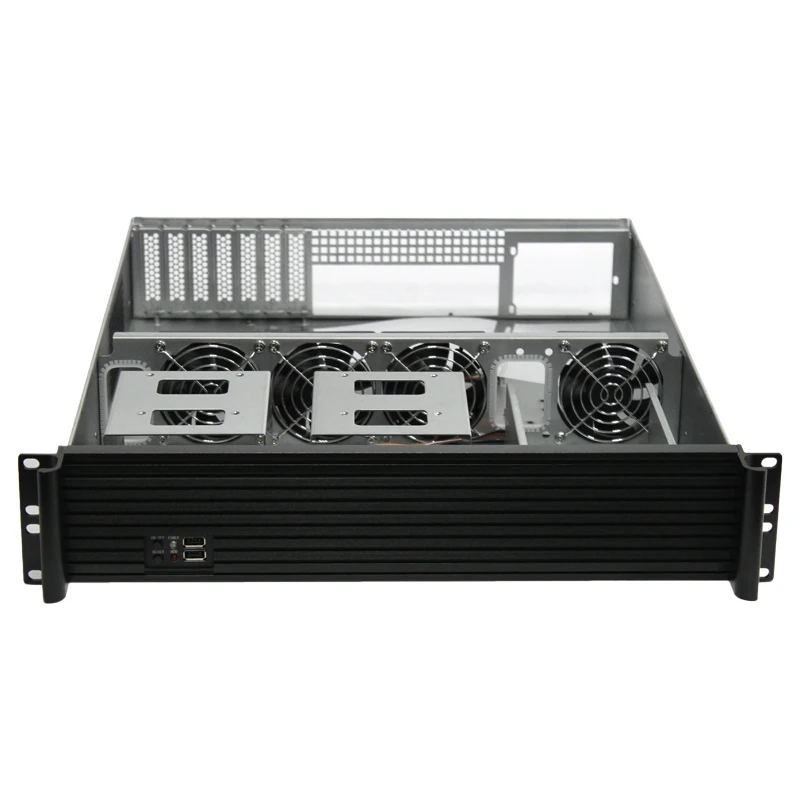 2U Rack Mount Chassis - Server Case with Fan & PSU Support