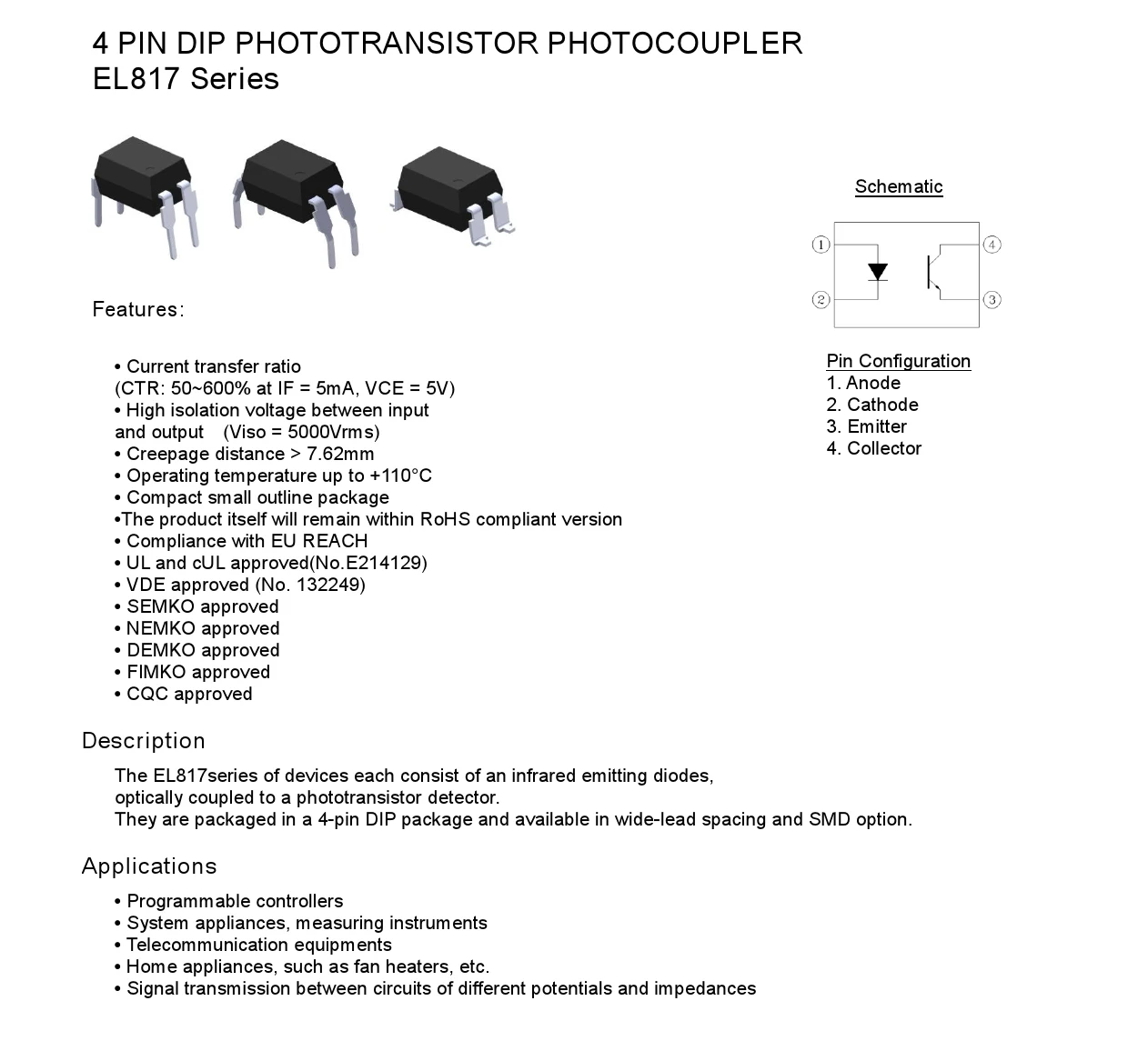 Đầu Nối Trực Tiếp Bộ Ghép Quang Pc817c Sản Xuất Các Bản Vá Ghép Điện V ...