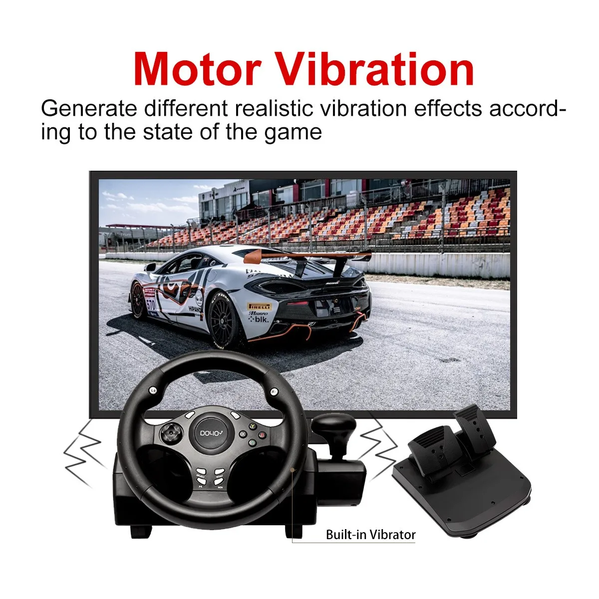 Steering Wheel Game 5 In 1 180 Degree Steering Plug And Play Support ...