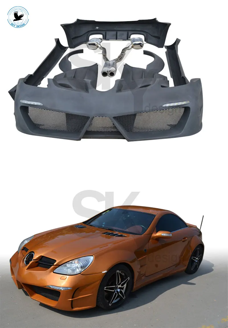 Mercedes-benz SLK R171 Wide Body Kit - Fiber Glass Bumpers