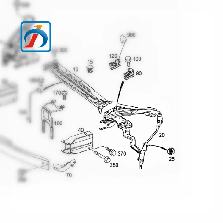 2046200991 Front Left Headlight Bracket Support Headlight Frame For ...