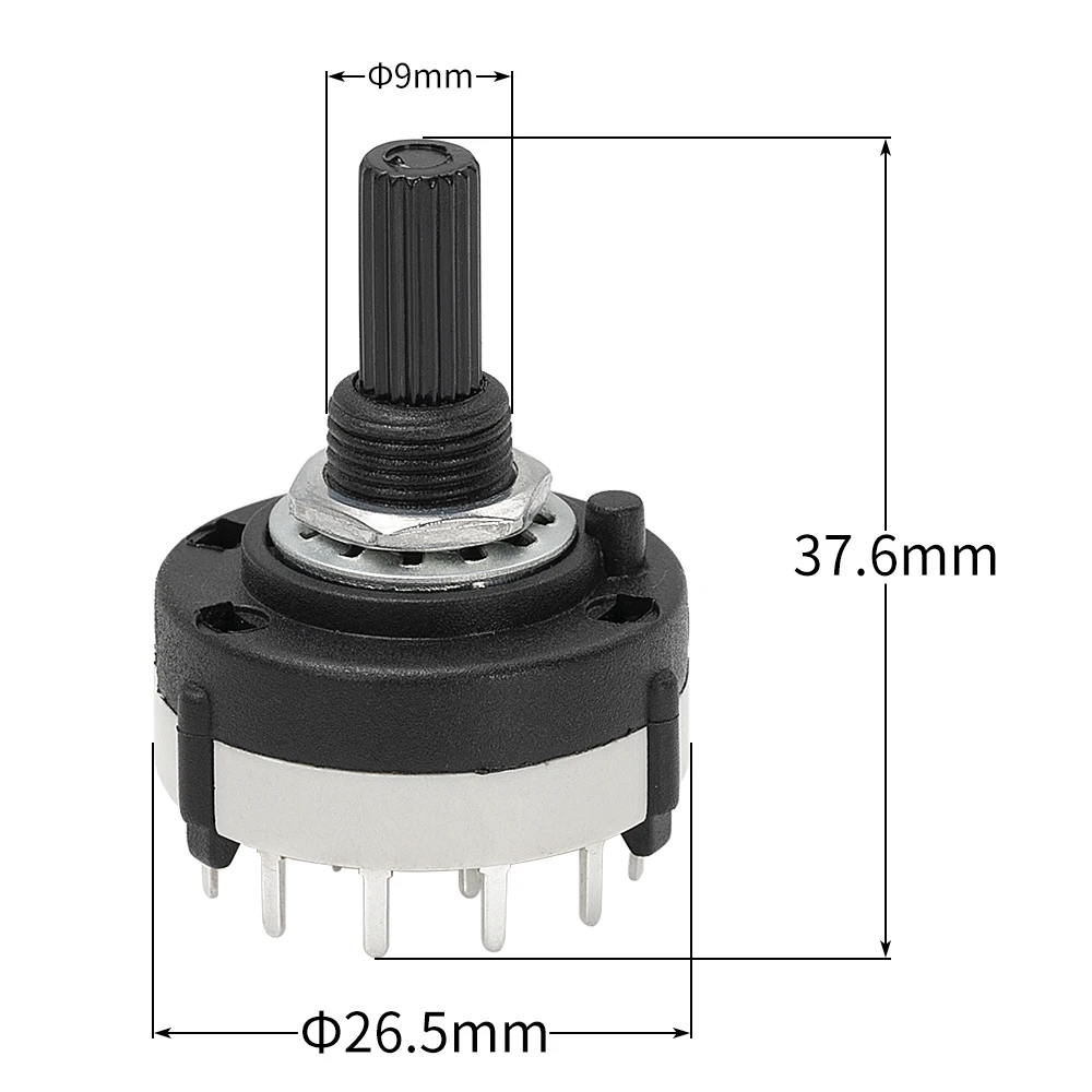 Customized 0.3A Plastic Rotary Switch - 4 to 12 Positions