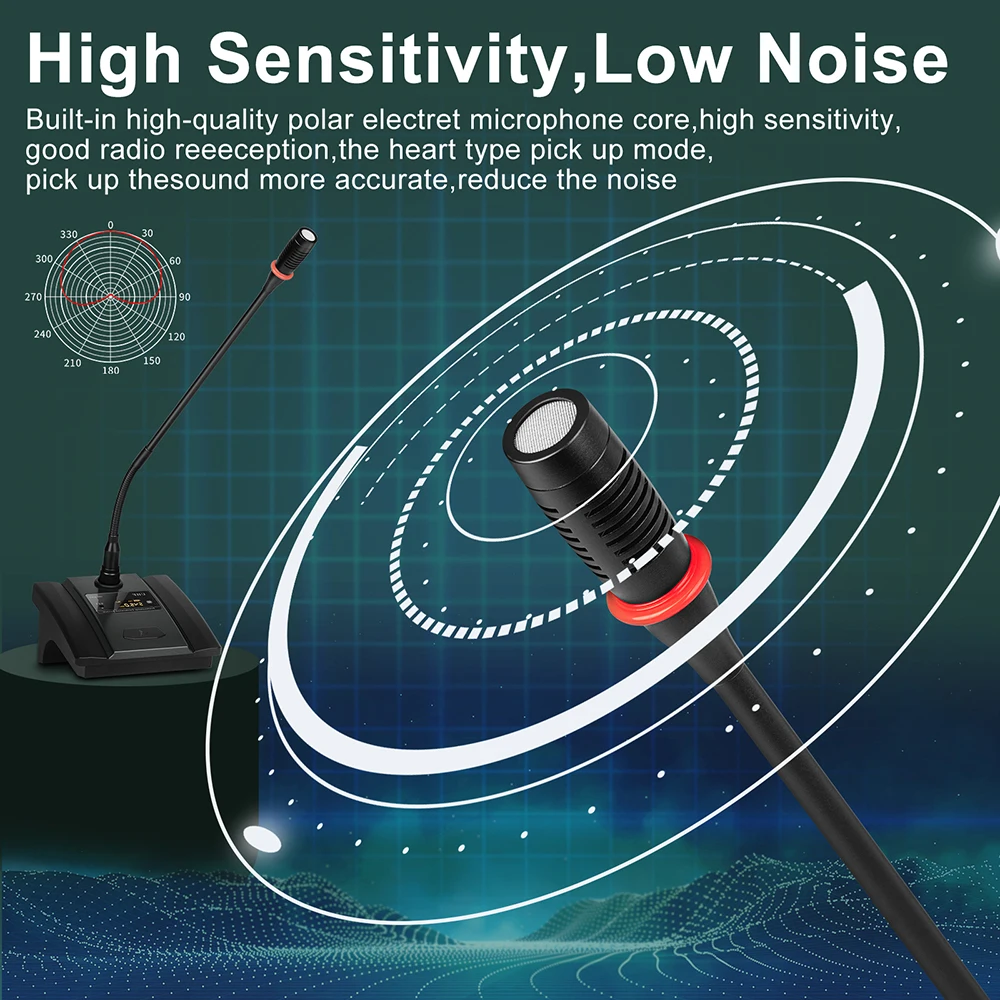 Depusheng D28 Professional Uhf Gooseneck Wireless Microphone Network ...