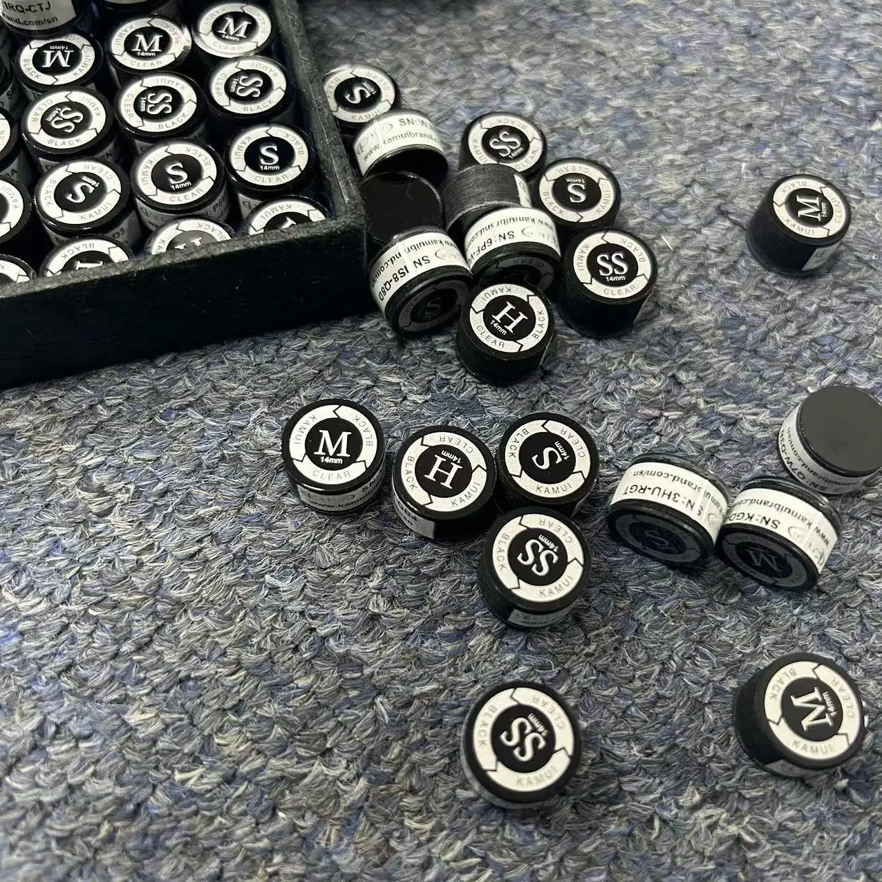 Kamui Billiard Pool Cue Tip 14mm Clear Black - Superior Quality