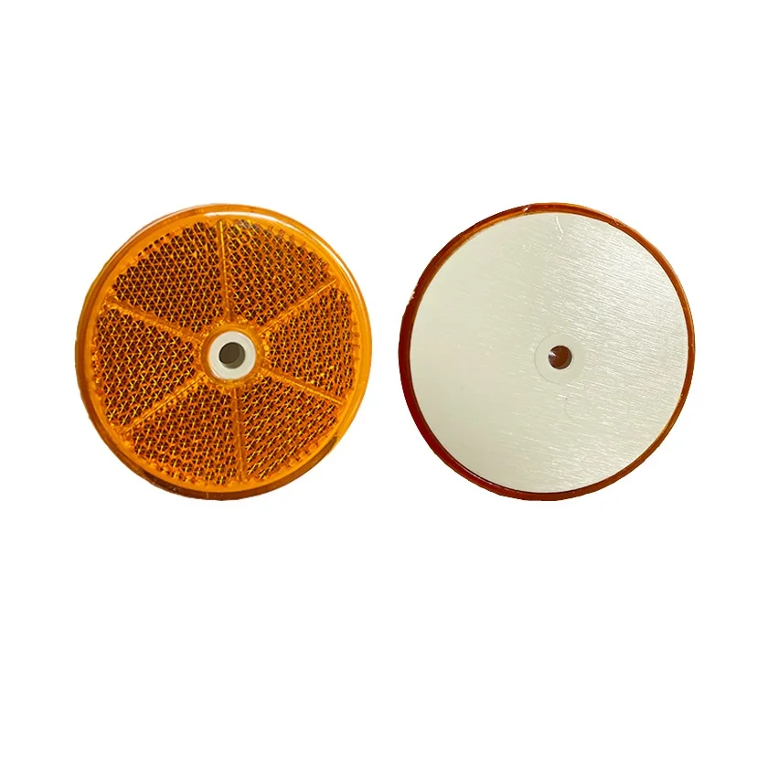 1*PCS 2" Round Amber Reflector for Center Mounting Hole - Red/Amber for ...