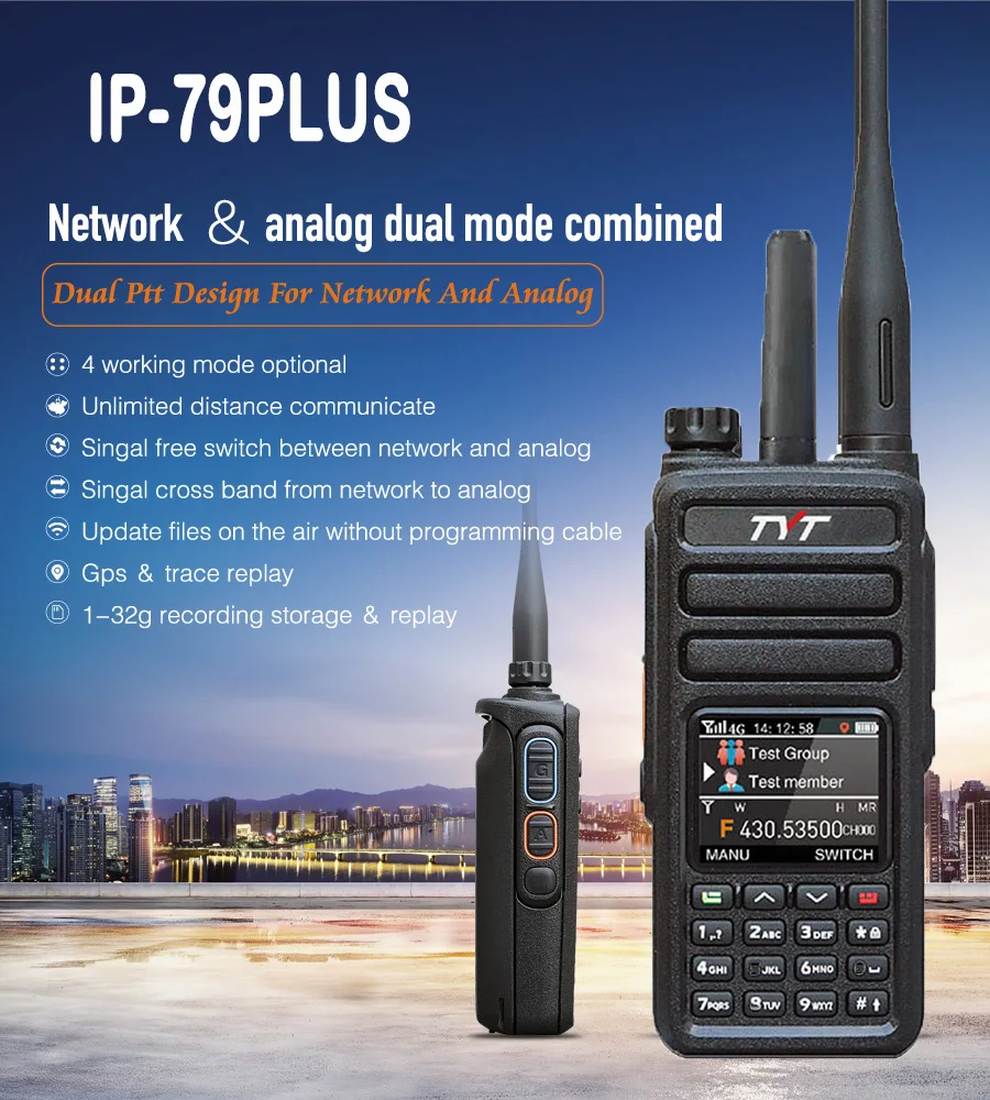 TYT Two Way Radio with Sim Card - Android 4G Analog Radio
