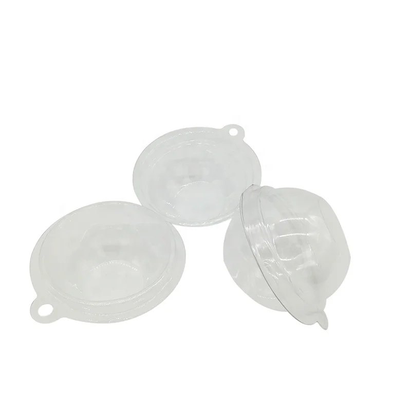 Custom Clear Transparent Plastic Bath Bomb Mold Clamshell Packaging ...