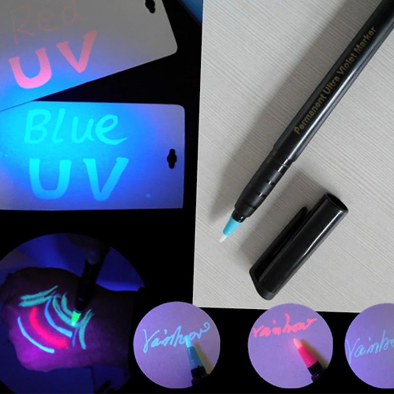 Uv Invisible Ink Markercute Secret Message Anti-counterfeiting Night ...