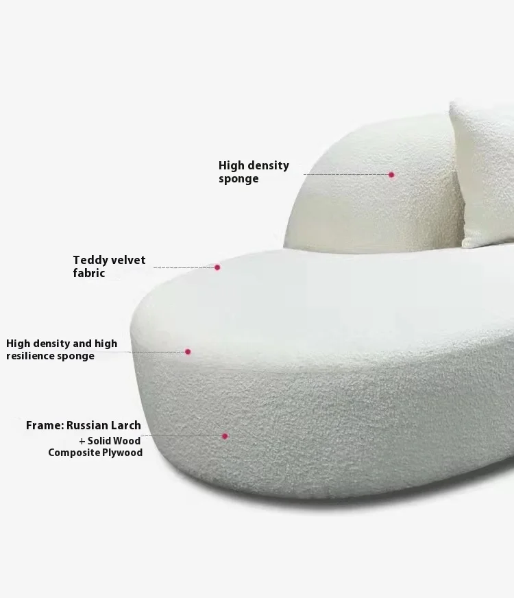 Nordic Modern Irregular-Shaped Moon Style Sofa for Business Reception ...
