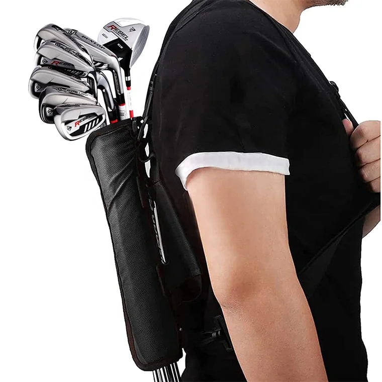 Portable Lightweight Sunday Golf Club Bag with Comfortable Padded Strap ...