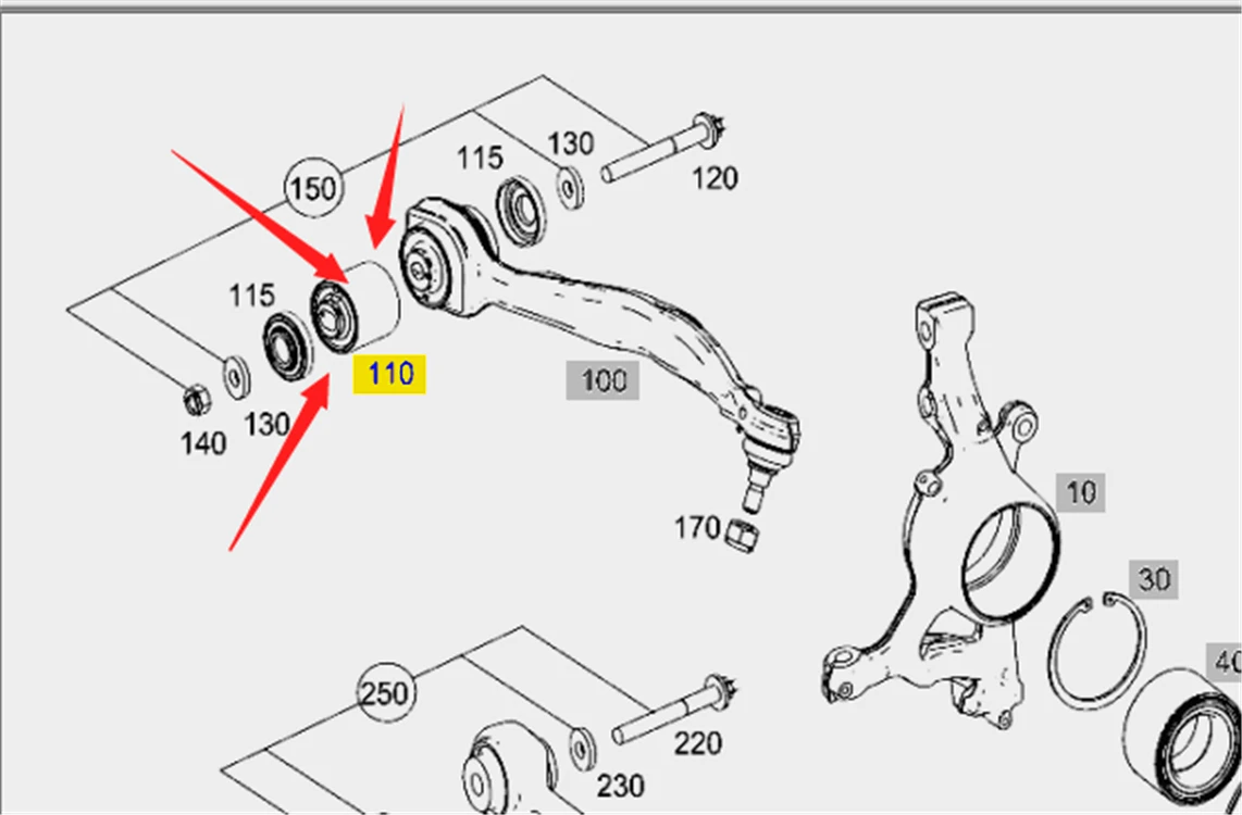W204 W205 C350 Ophanging Bovenste Regelbus Voor Mercedes Benz C300 C350 ...