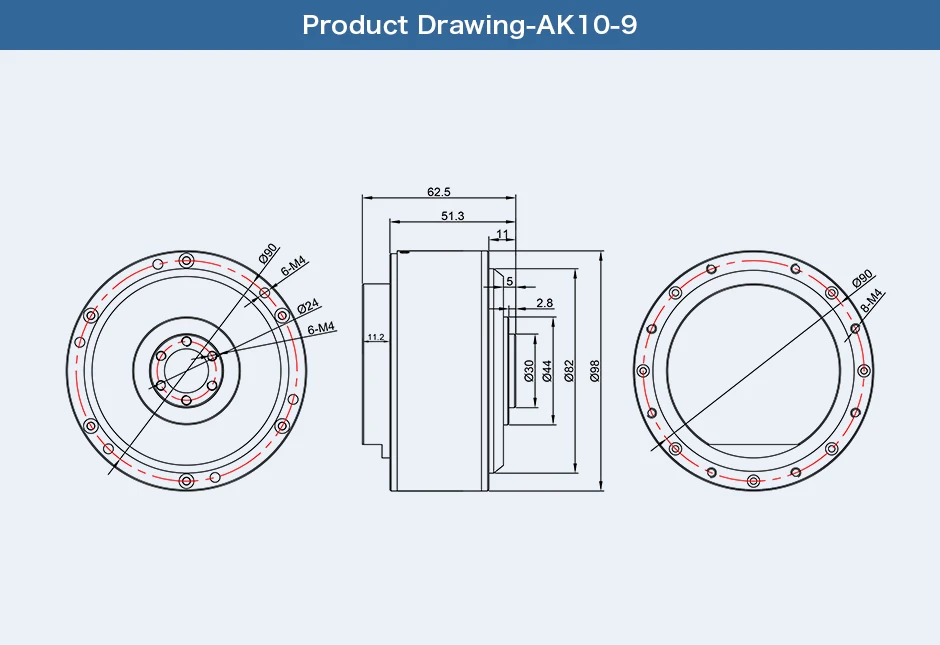 Ak10-9 12v 24v 36v 48v 3000w Disc Flat Pancake Outrunner Bldc High ...