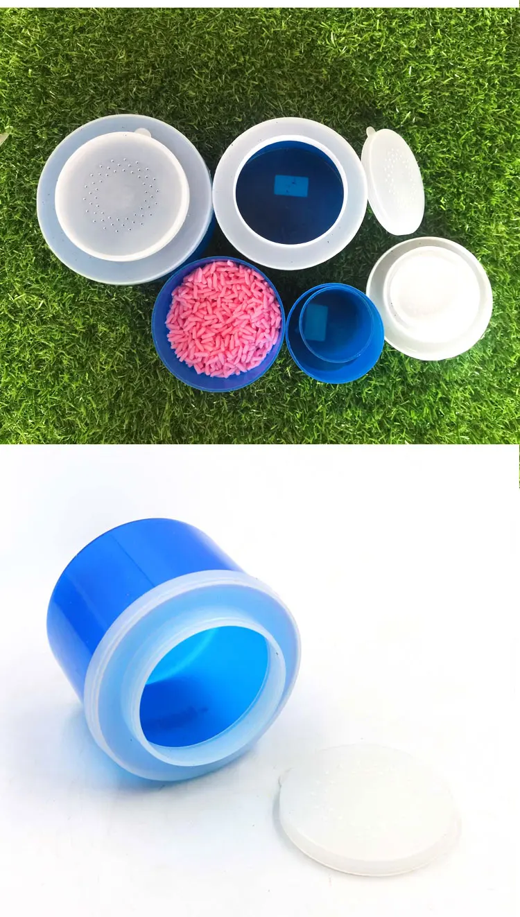 Mini Round Plastic Earthworm Fishing Live Bait Box Storage