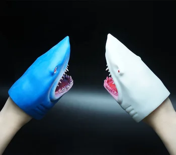 Realistic Toy Animal Soft Rubber Shark Hand Puppet For Kid Tpr Rubber ...