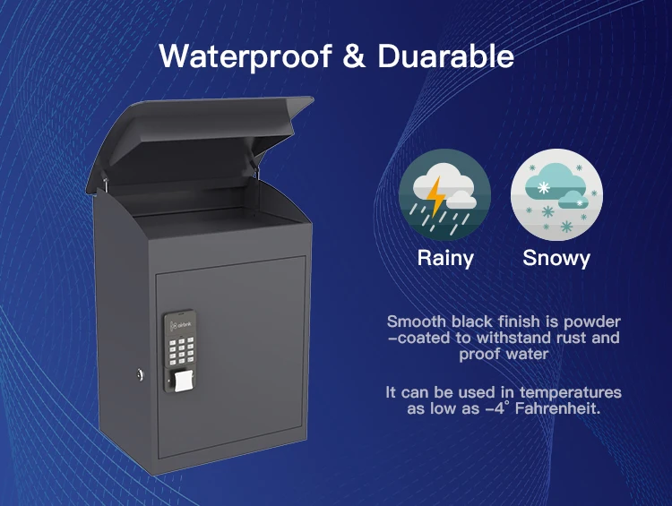 Anti Theft Outdoor Smart Mailbox Metal Parcel Delivery Box For Home ...