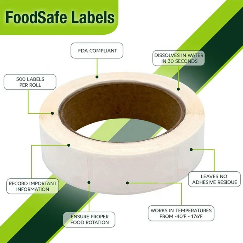 Dissolvable Food Safety Labels - Buy Restaurant Date Labels Dissolvable ...
