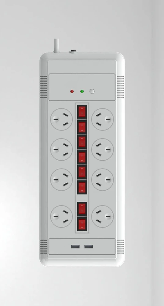Australia Saa Certificate 6 Way Powerboard Individually Switched Power ...