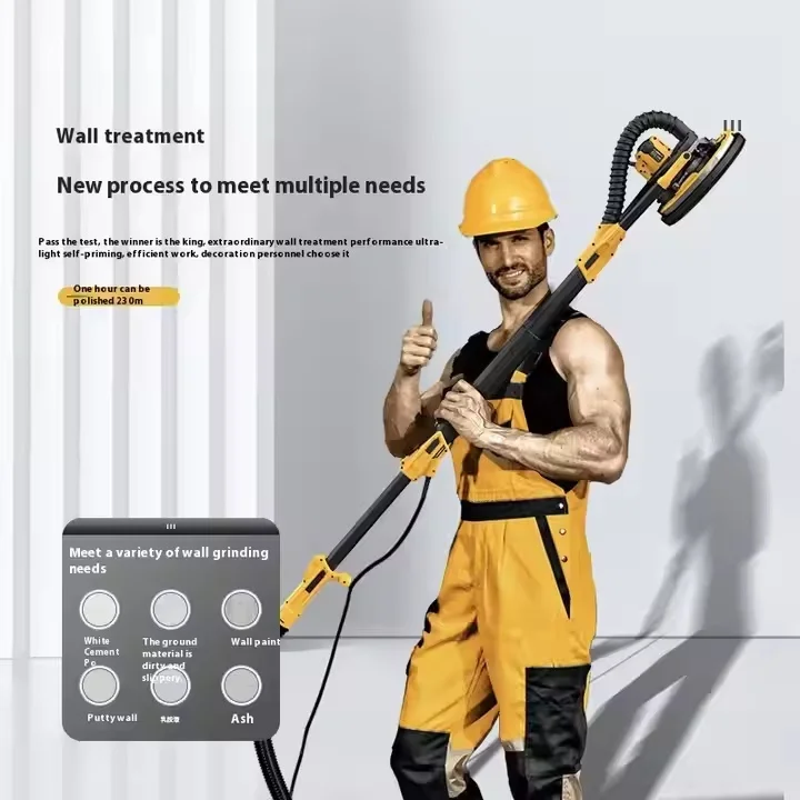 Brushless Electric Double Lamp Belt Wall Polishing Machine Long Rod ...