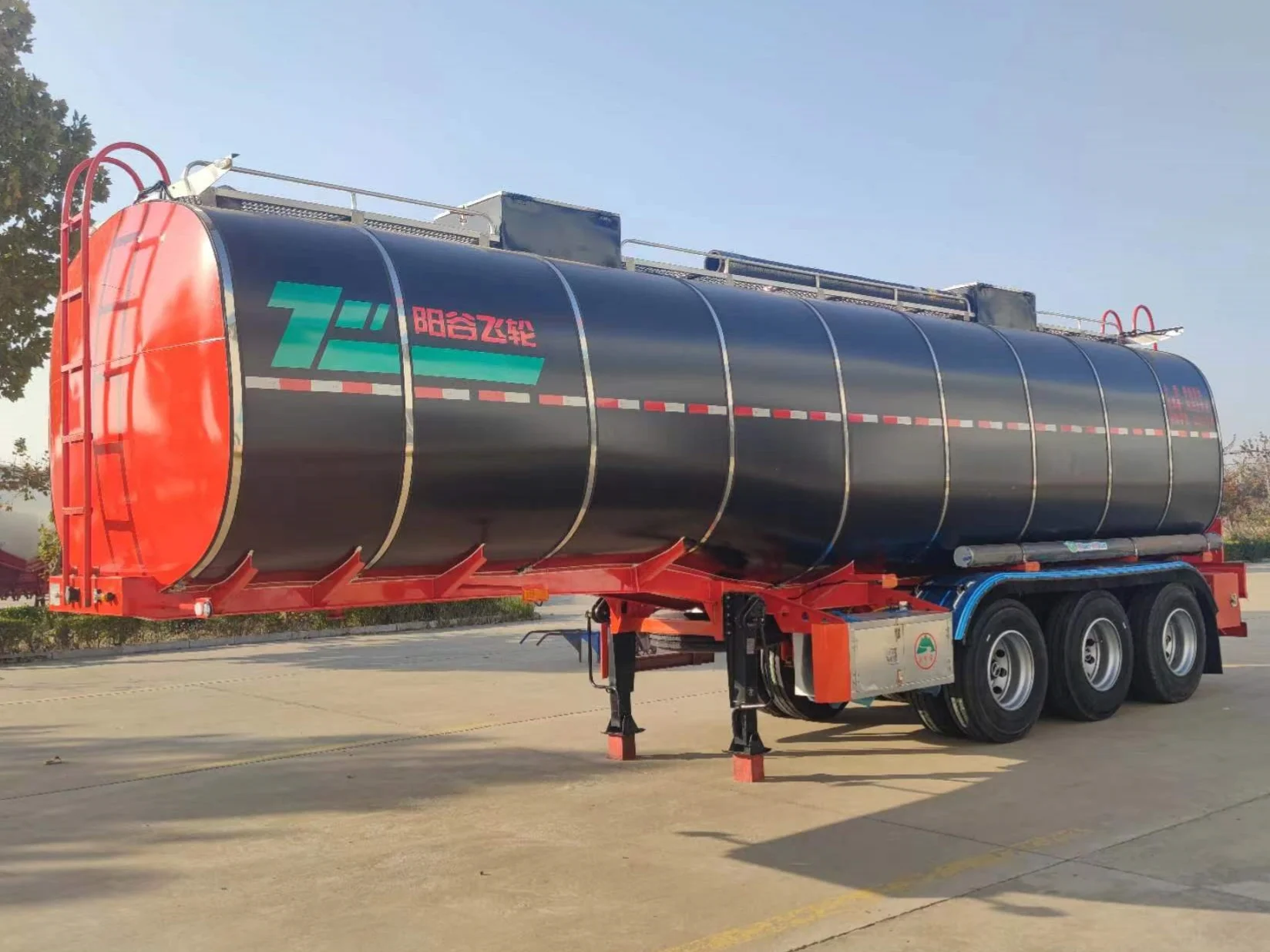 3 Axle Heated Insulation Liquid Bitumen Asphalt Tank Tanker Semi ...