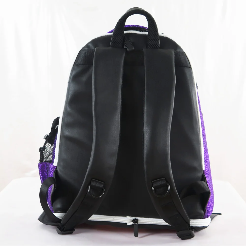 Purple Color Sparkle Cheerleading Backpack Fashion Travel Backpack Girl ...