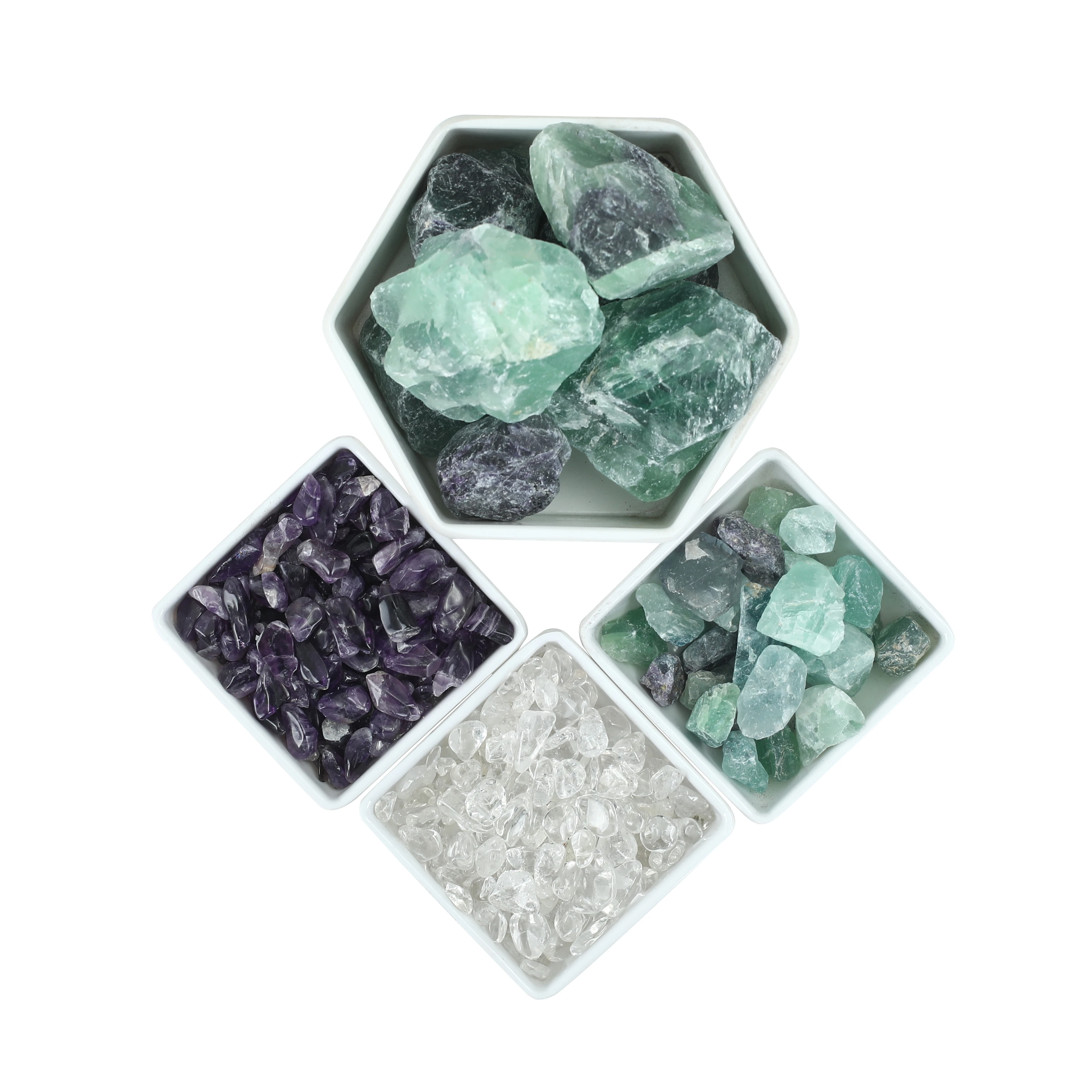 Green crystal raw stone, high content of fluorite, 97 content of ...