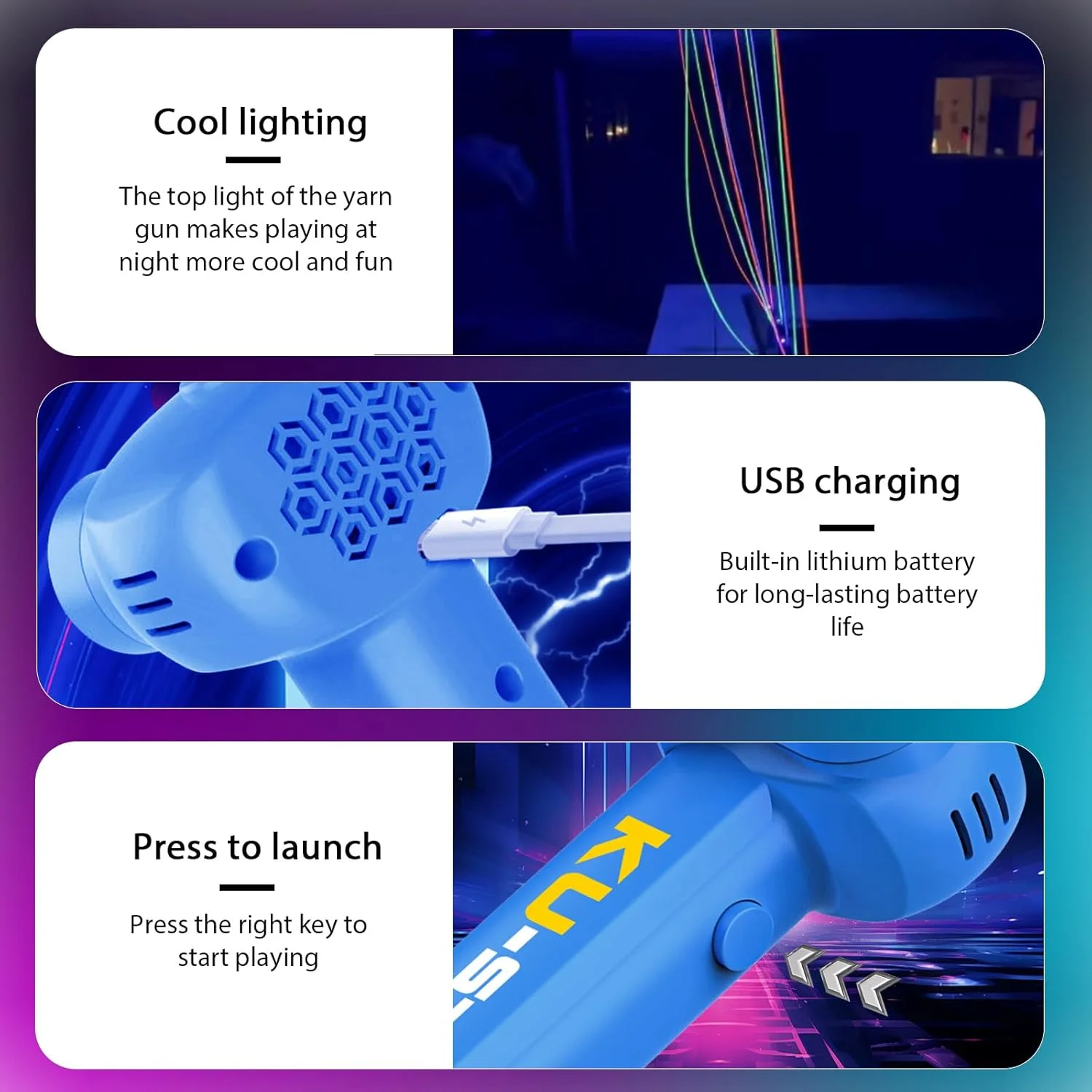 Hot Sale Zip String Lasso Toy LED Rope Flying String Loop Fidget Toy ...