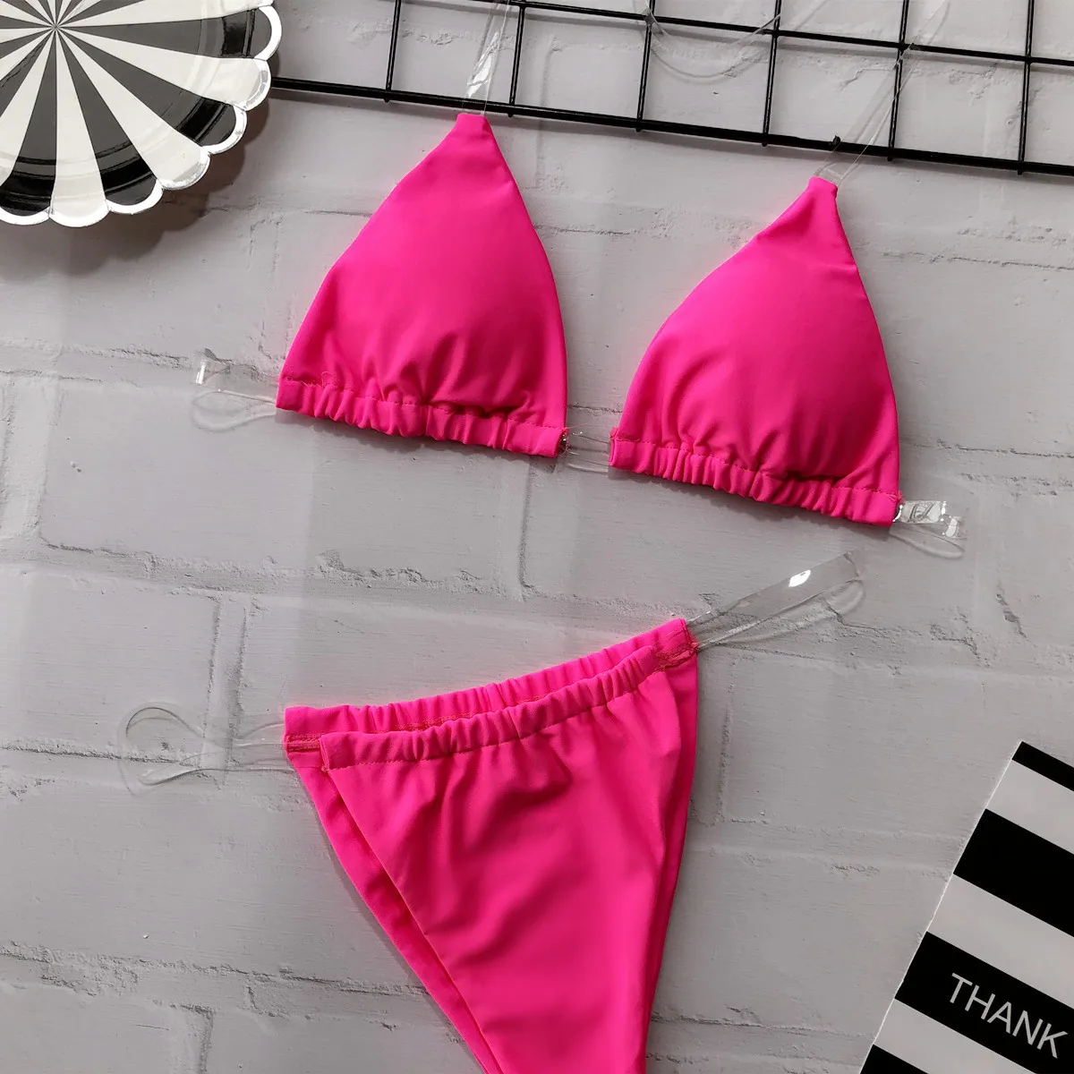 8 Colors Swimwear Accessories Tankinis Invisible Swimsuits Thong Bikini ...