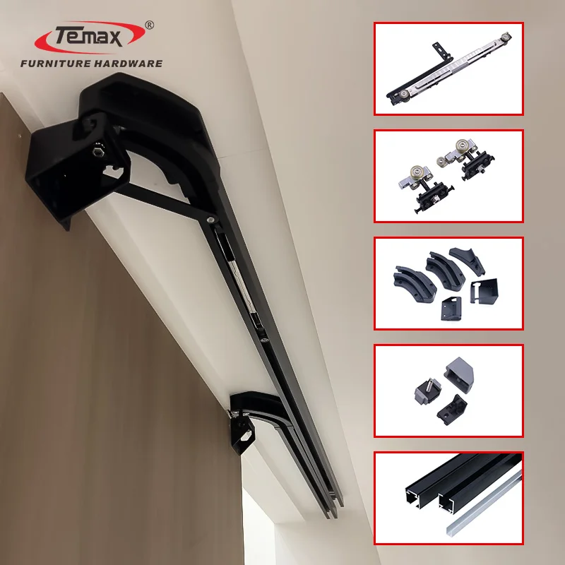 TEMAX BS02 Sliding Door System - Concealed Hardware for Interior Push ...