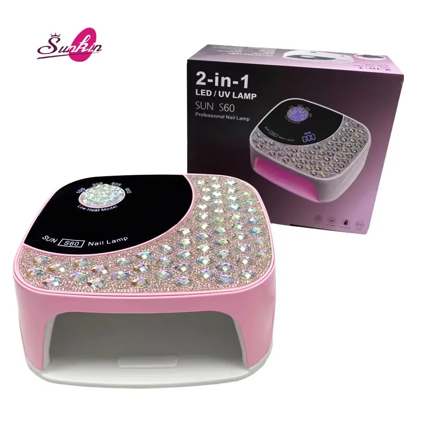 SUNKIN Newest SUN S60 Wireless Rechargeable UV Lamp 108w Cordless Fast ...