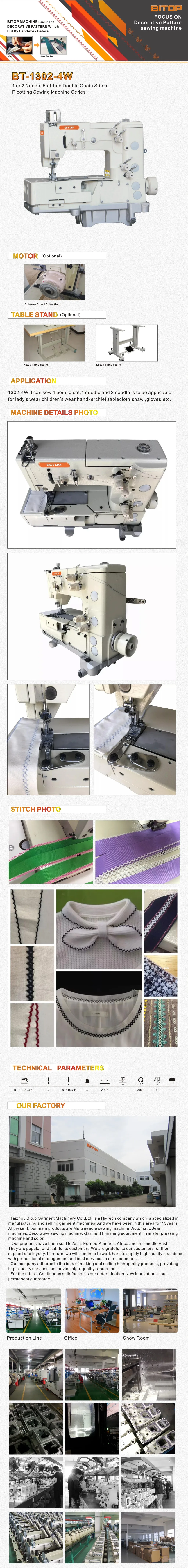 BT-1302-4W Kansai Type Picotting Sewing Machine - High-Speed Embroidery