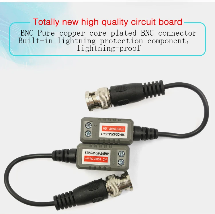 Bnc Video Balun Cctv Over Lan/ethernet Cat 5 Balun Network Adapter ...