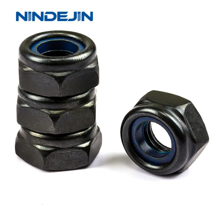 Din985 Black Oxide Stainless Steel M3 M4 M5 M6 M8 M10 M12 Self Locking Nut Nylon Insert Lock ...