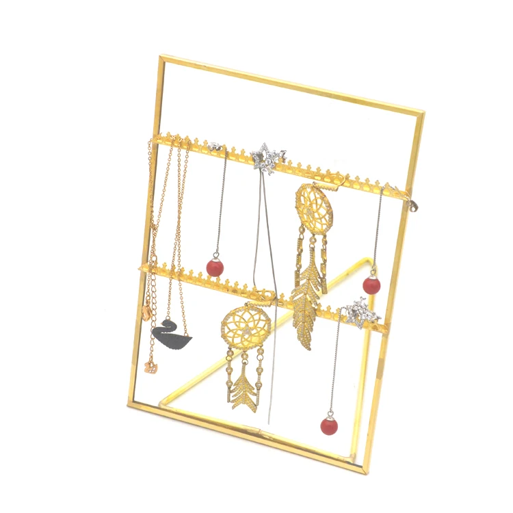 Glass And Mirror,Brass,Metal Pyramid Jewelry Organizer_ Pyramid Jewelry ...