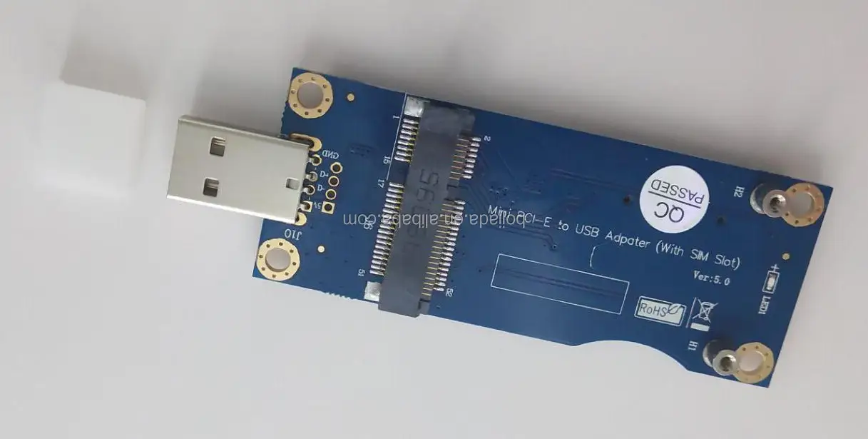 Mini PCI-E Wireless Adapter with Sim Card Slot, USB 2.0 Interface ...