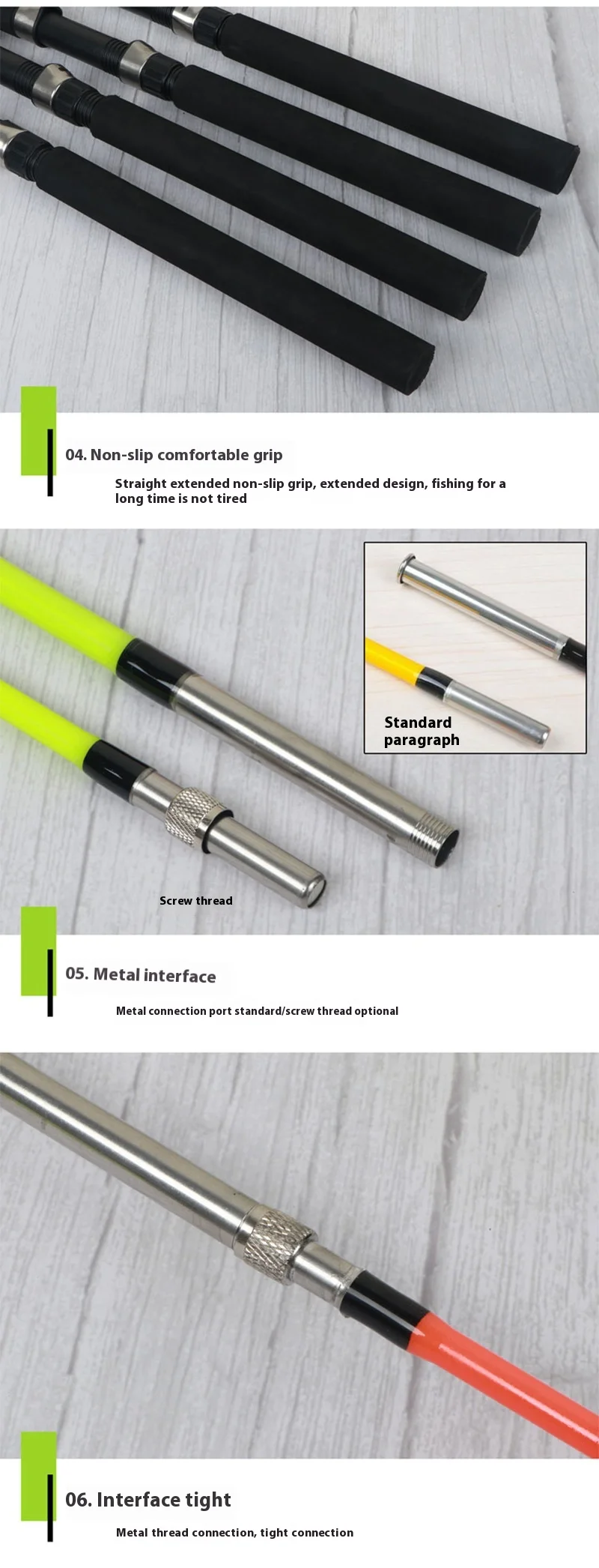 Chinese Made Fiberglass Offshore Saltwater Spool Set and EVA Handle 2 ...