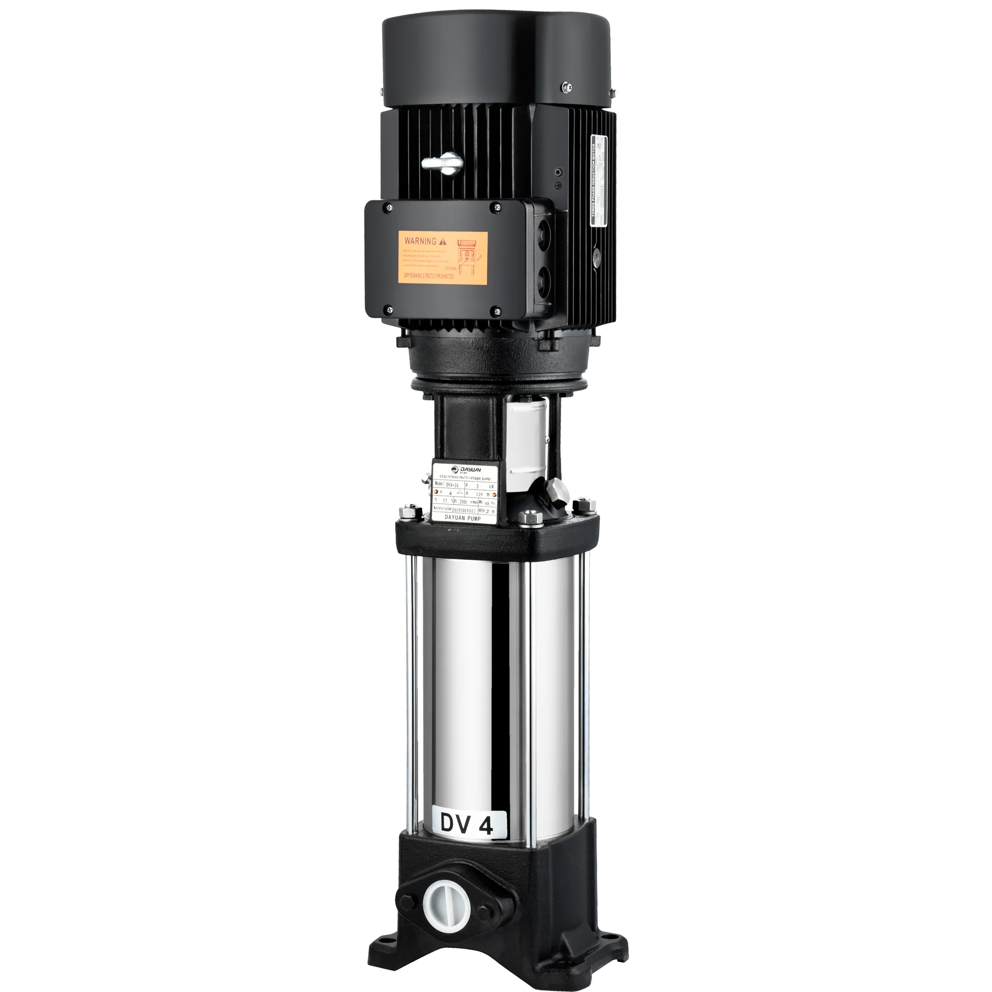 Dayuan 4hp 3.0kw 228m Electric High Pressure Single-stage Pump Vertical ...