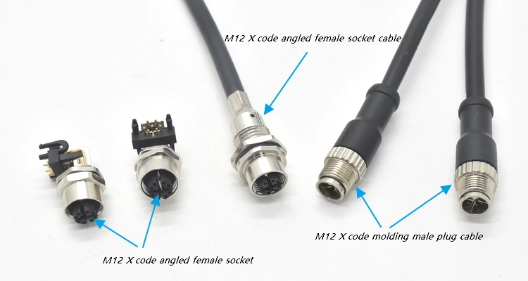 Sensor Male Female Socket Wire Harness A-coding Pcb Mount M12 4p Female ...
